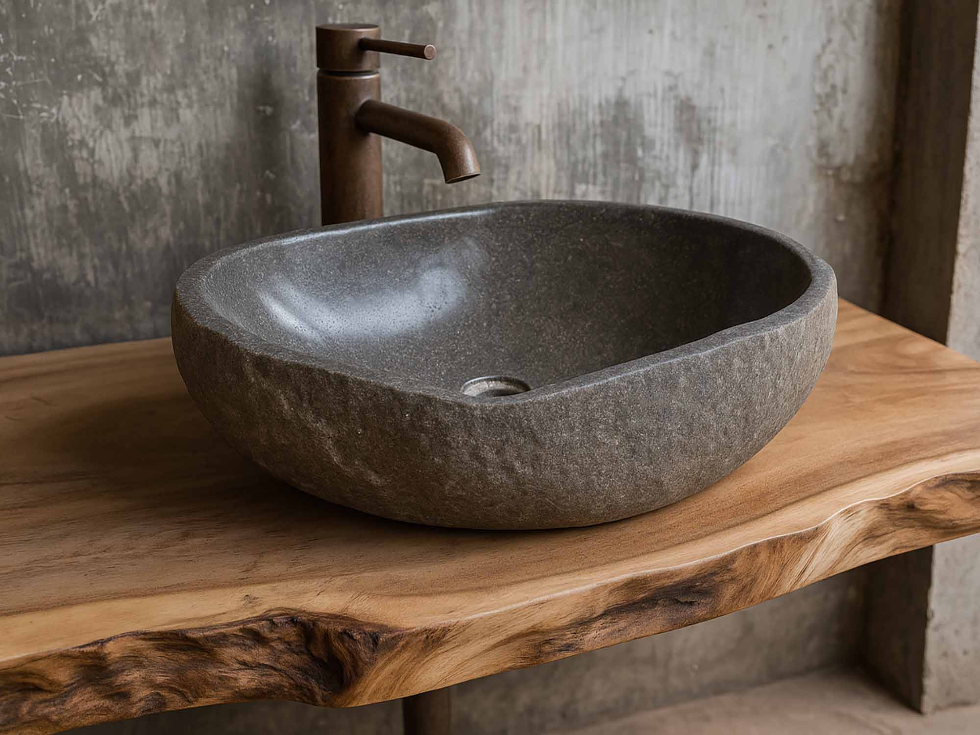 RIVERSTONE — Natural River Stone Sinks for Bathroom