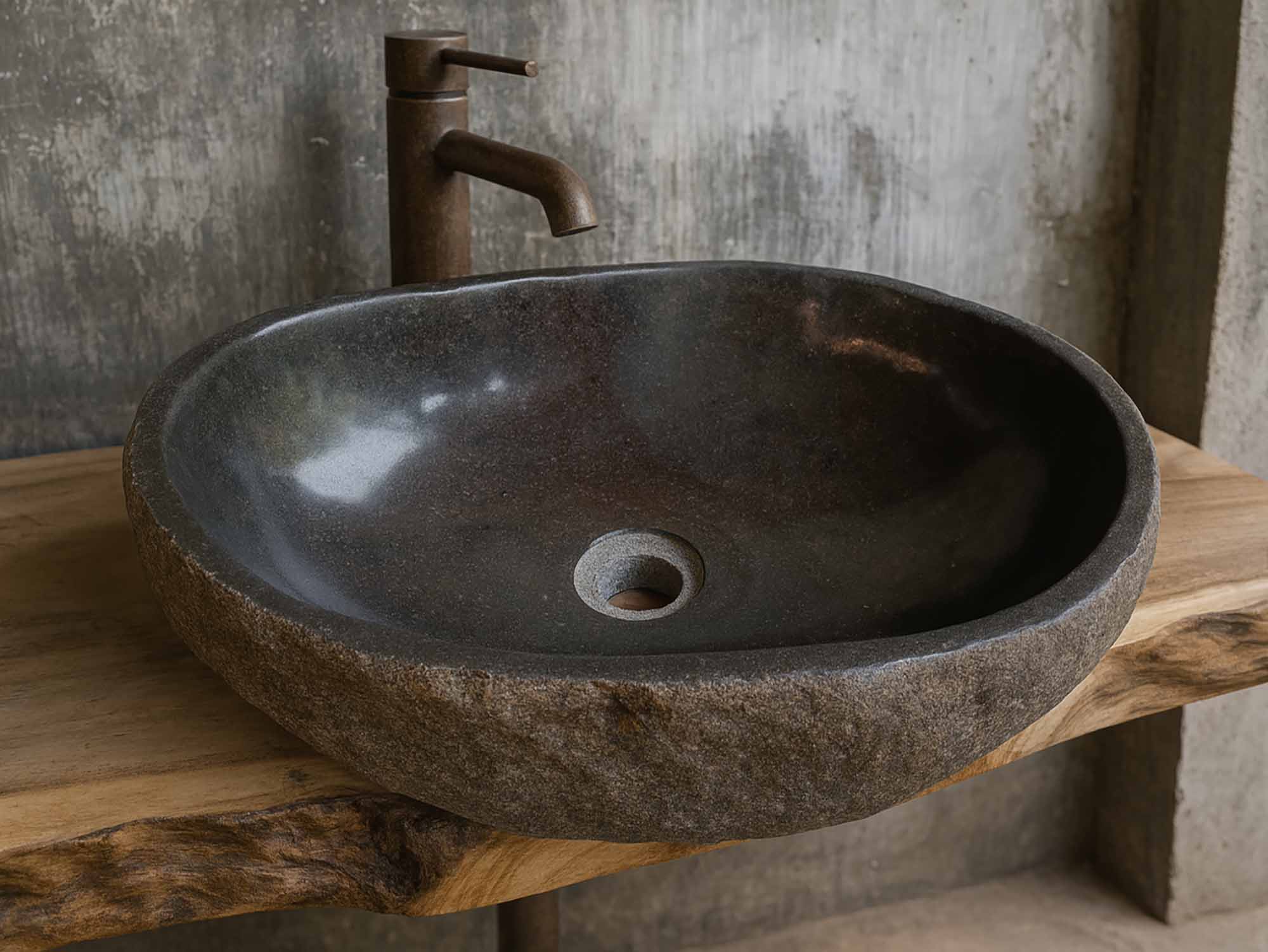 RIVERSTONE — Natural River Stone Sinks for Bathroom
